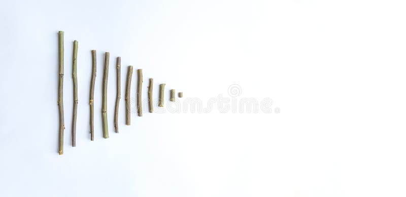 A Simple Composition of Dry Sticks in the Shape of a Triangle, Arrows ...