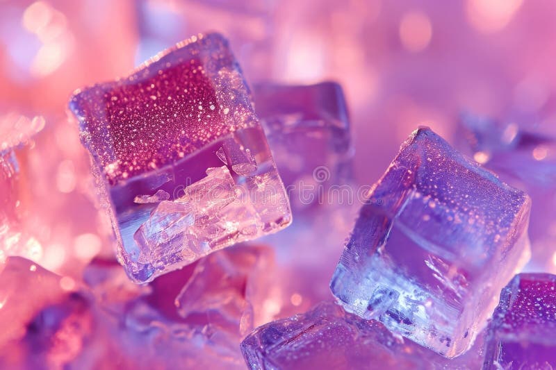 A Simple Composition Featuring a Collection of Ice Cubes Resting on a ...