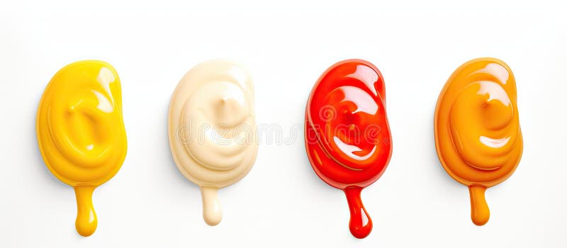 Row of Various Paint Colors on White Background Stock Photo - Image of ...