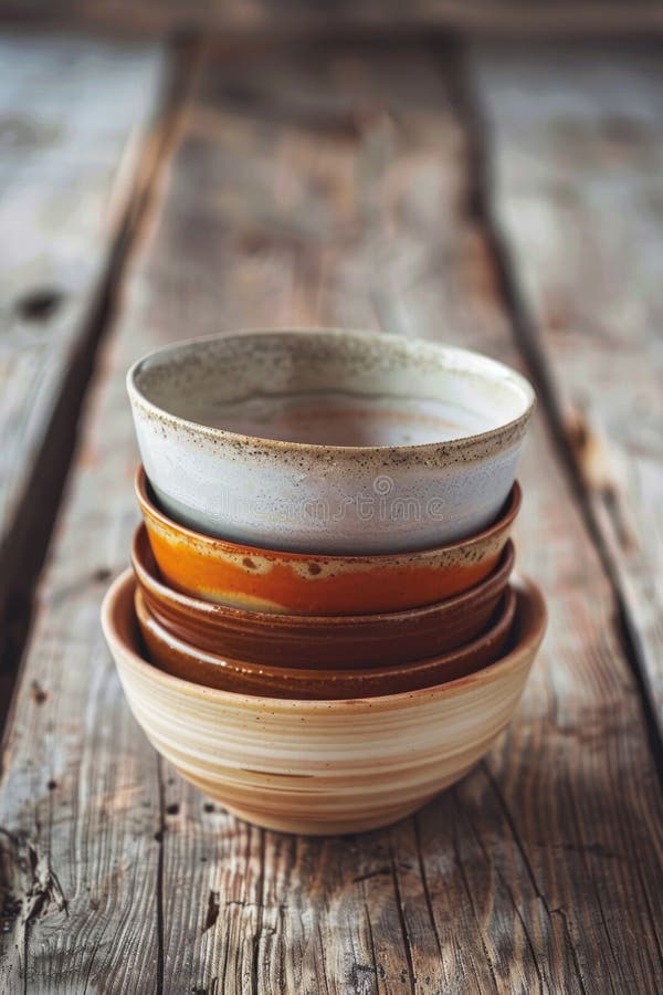 Three bowls stock image. Image of china, dishware, pottery - 25854125