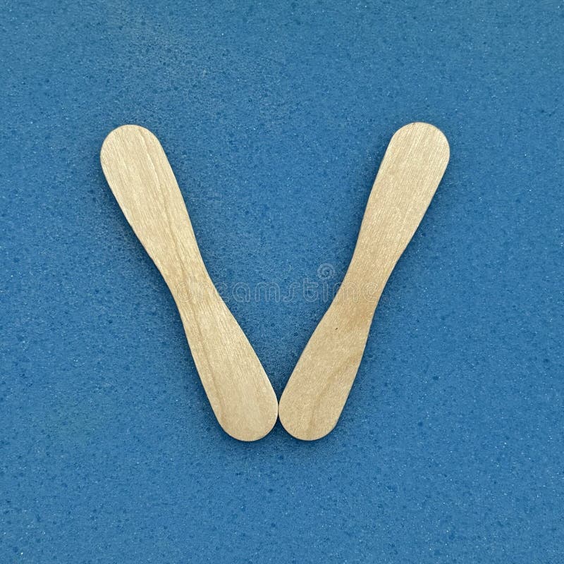 Simple Composition: Two Wooden Sticks in a V-Shape Stock Photo - Image ...