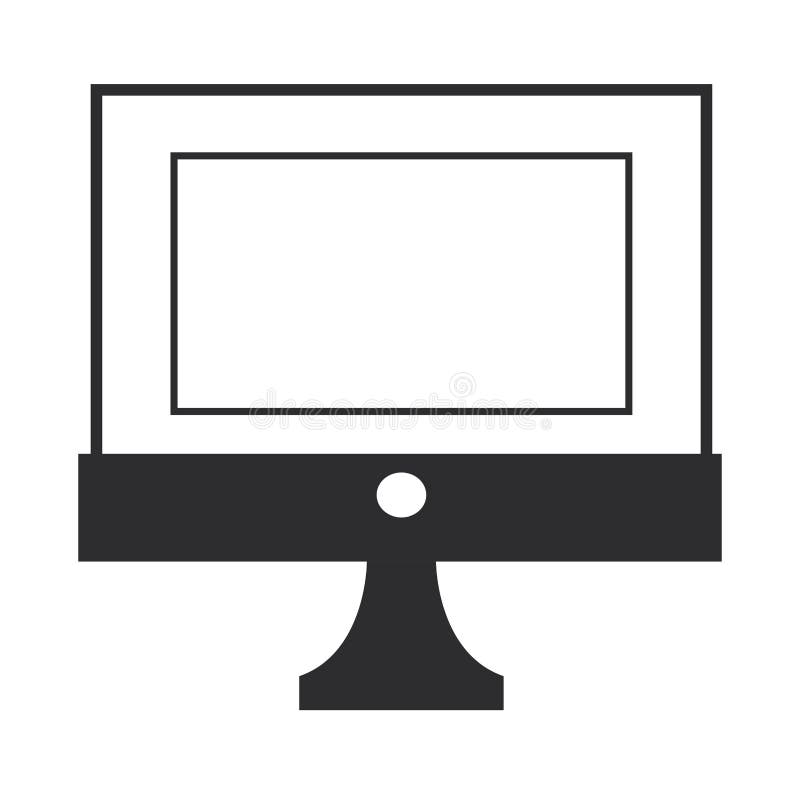 Simple computer icon stock illustration. Illustration of blank - 73736109