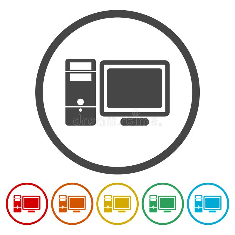 Simple Computer icon stock vector. Illustration of link - 138810522