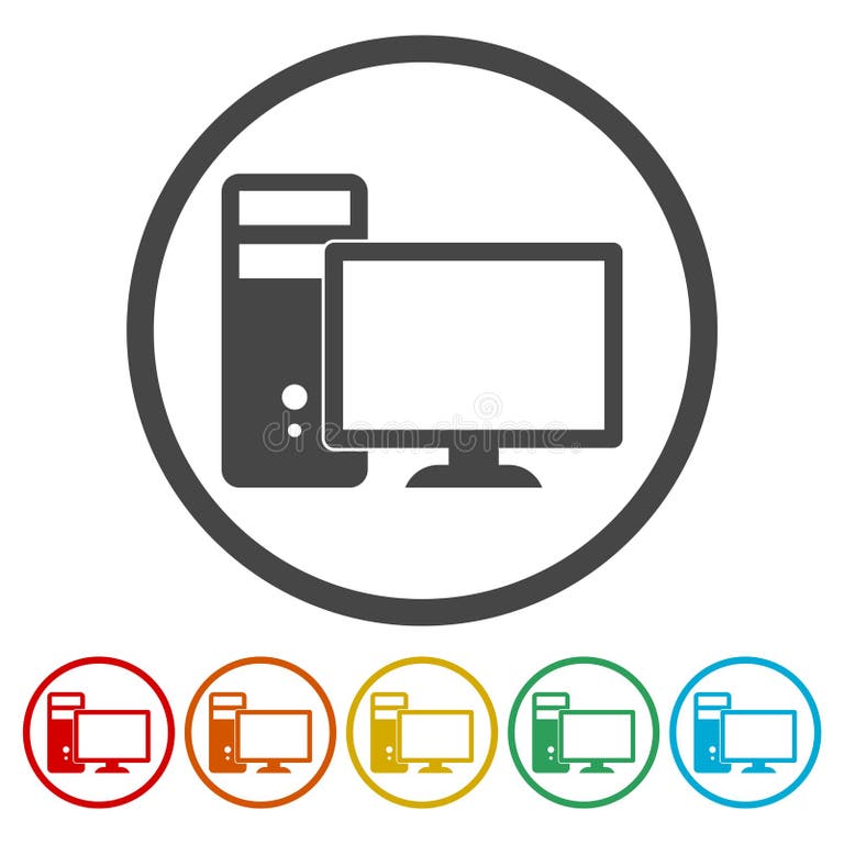 Simple Computer icon stock vector. Illustration of digital - 138810575