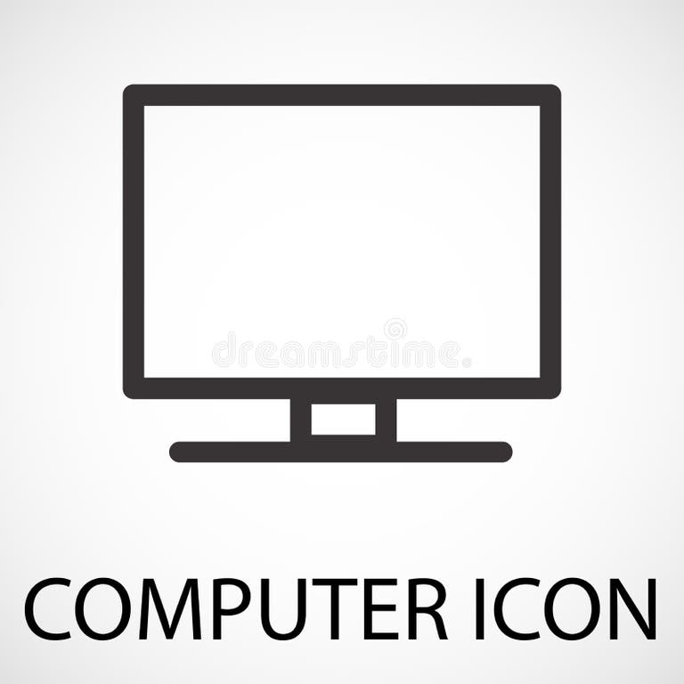 Simple computer icon stock vector. Illustration of simple - 123829742