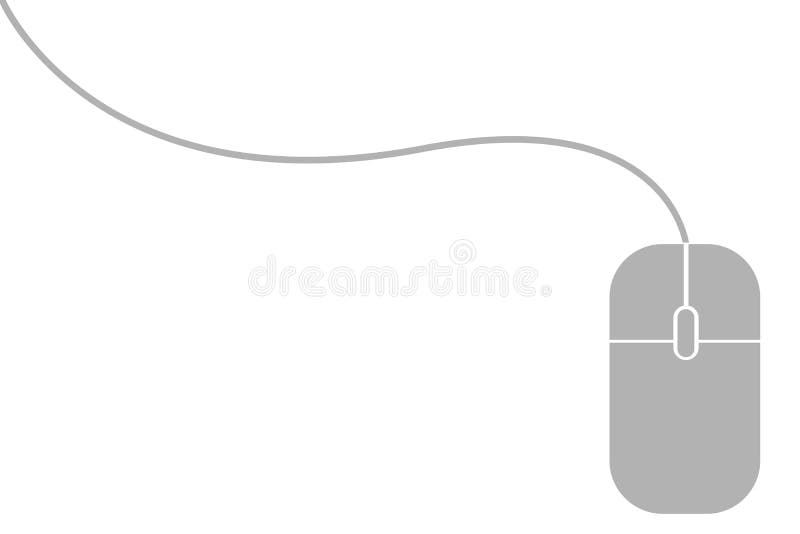 Simple of computer mouse stock vector. Illustration of grey - 75982473