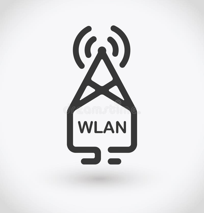 Simple Computer Wi-fi Icon on White Background. Simple Computer Wi-fi ...