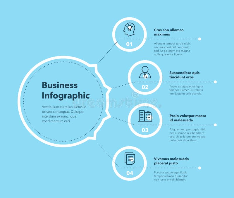 Simple Concept for Business Diagram with Four Steps and Place for Your ...