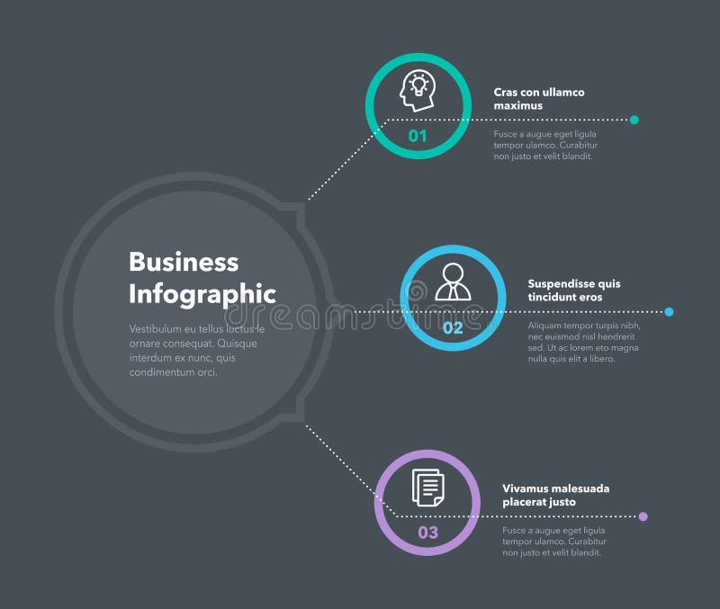 Simple Concept for Business Diagram with Three Steps and Place for Your ...
