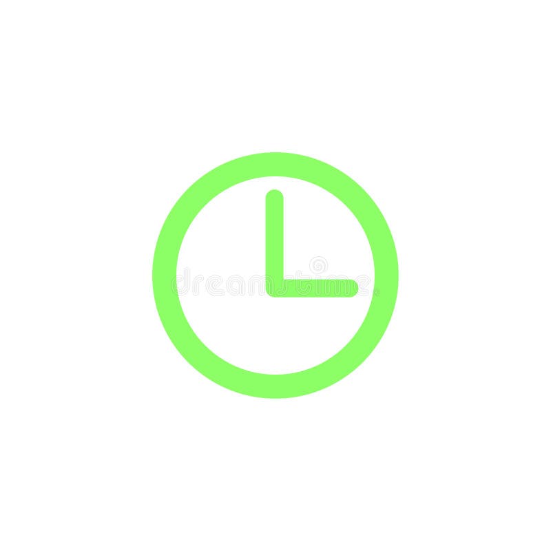 Simple Concept Clock Icon Vector Design Stock Vector - Illustration of ...