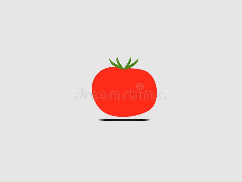 Flat Design Tomato Vector Illustration Stock Vector - Illustration of ...