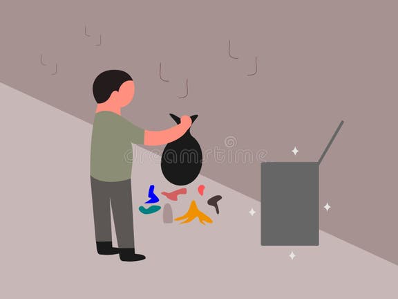 Littering Vector Illustration Flat Design Stock Vector - Illustration ...