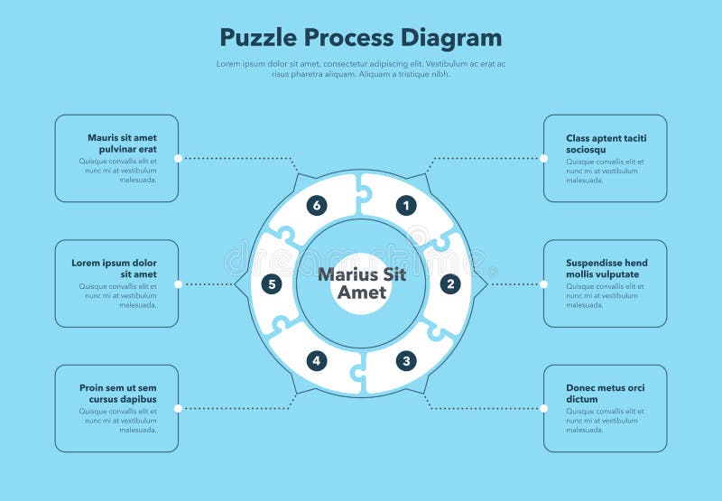 Simple Process Diagram Template with Four Stages - Blue Version Stock ...