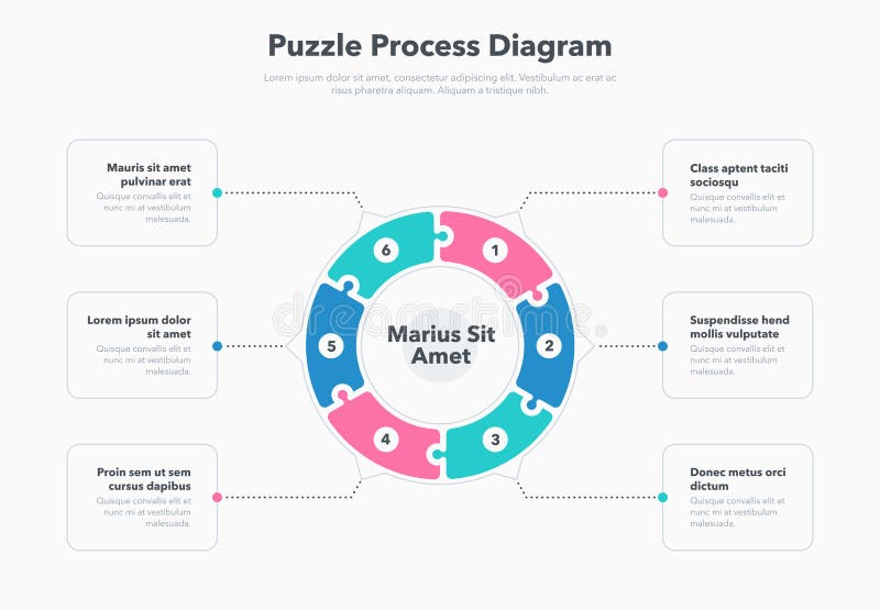Puzzle Process Infographic Template Design. Business Concept Infograph ...