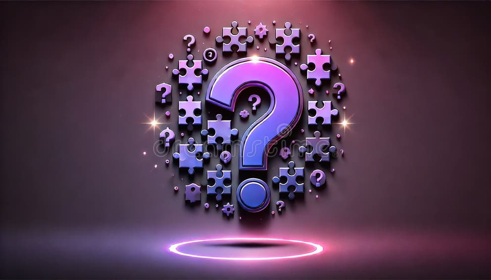 A Simple Concept of a Question Mark Representing a Riddle Stock ...