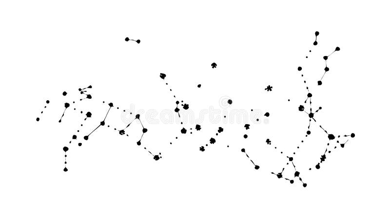 Simple Constellation Pattern Vector Illustration Star Chart Celestial ...