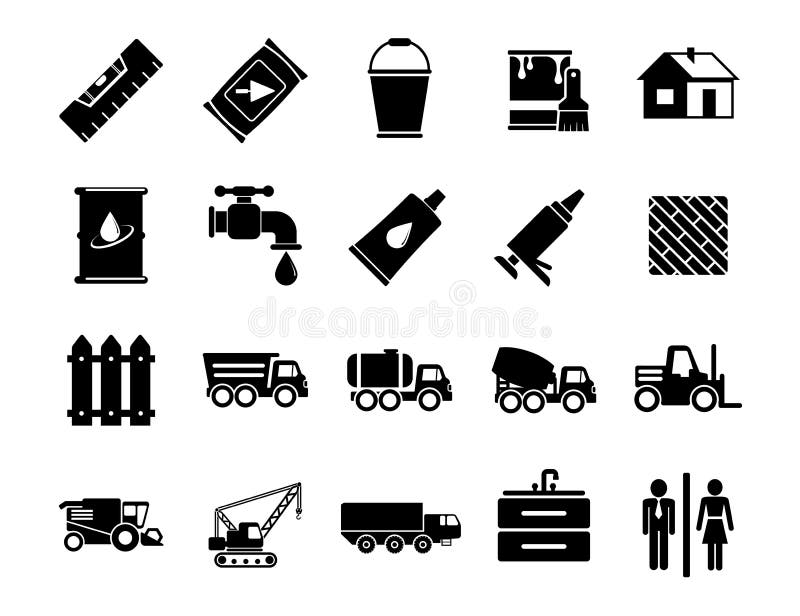 Simple Construction Icons Set. Universal Construction To Use for Web ...
