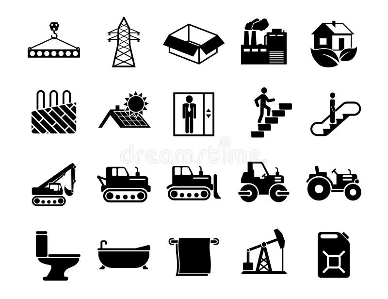 Simple Construction Icons Set. Universal Construction To Use for Web ...