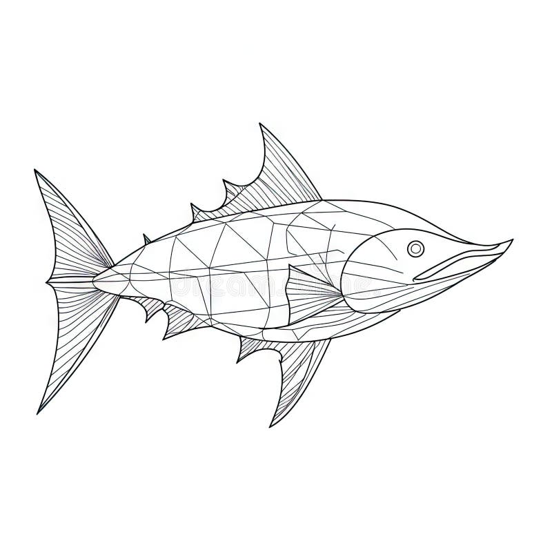 Saltwater Fish Line Art Stock Illustrations – 1,037 Saltwater Fish Line ...