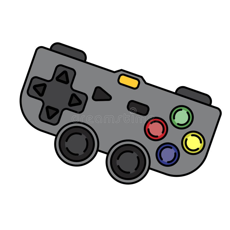 Simple Controller Pad Illustration Isolated on White Stock Illustration ...
