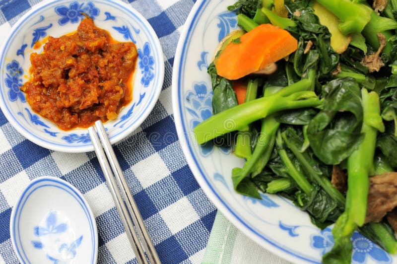 Simple cooked vegetables stock image. Image of style - 16417079