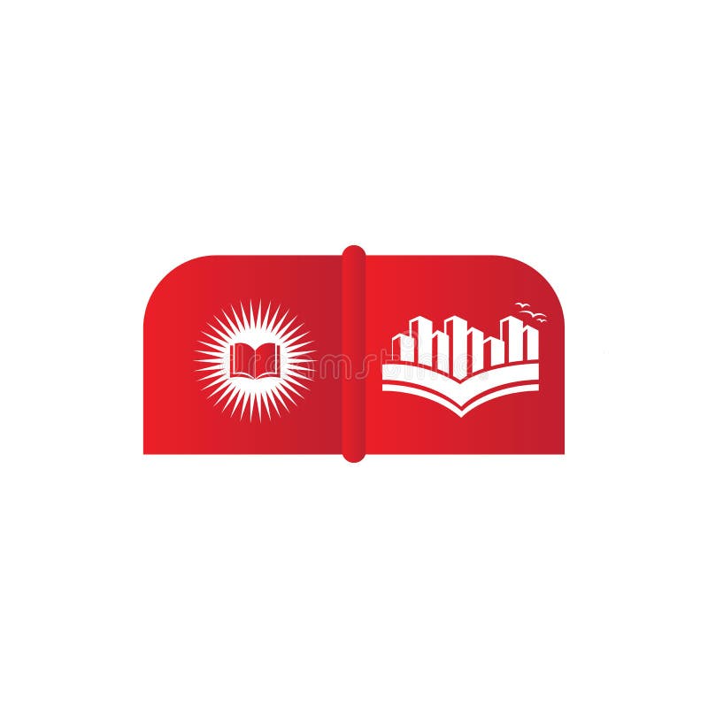 Simple cool book icon logo stock illustration. Illustration of ...