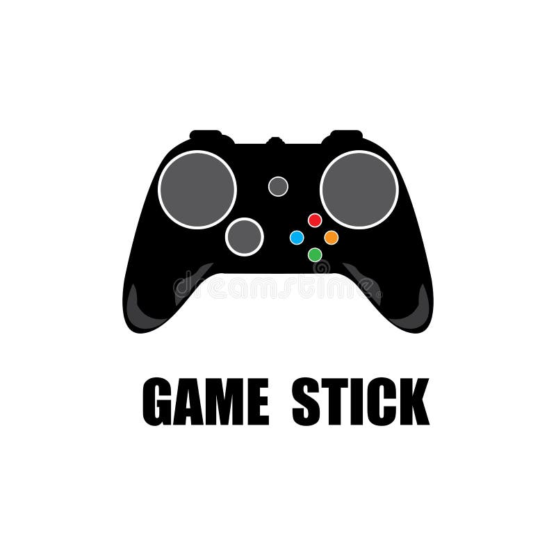 Simple and Cool Free Game Stick Icon Vector Logo Stock Illustration ...