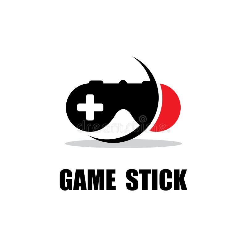 Simple and Cool Free Game Stick Icon Vector Logo Stock Illustration ...