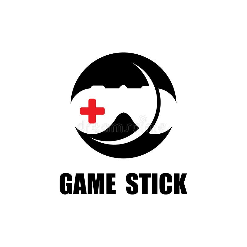 Simple and Cool Free Game Stick Icon Vector Logo Stock Illustration ...