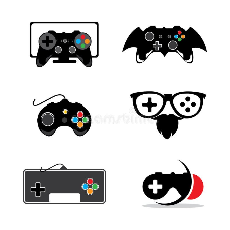 Simple and Cool Free Game Stick Icon Vector Logo Stock Illustration ...