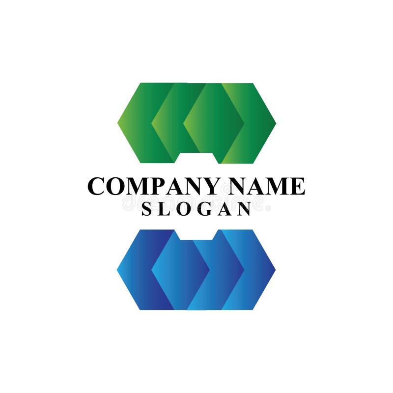 Simple Cool Hexagon Icon Logo Stock Illustration - Illustration of ...