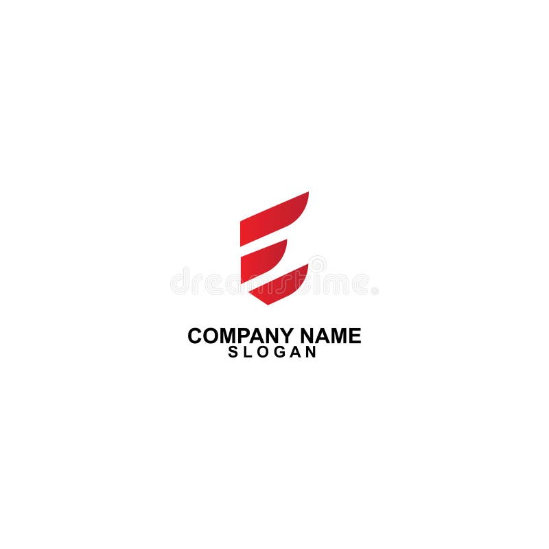 Simple and Cool Letter E Vector Logo Stock Illustration - Illustration ...