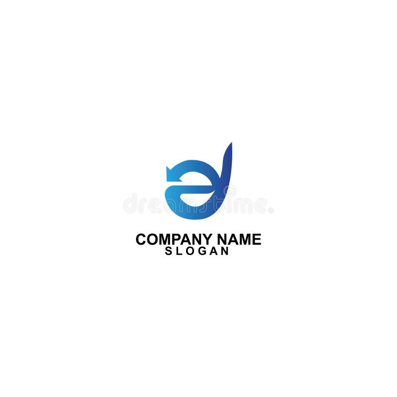 Simple and Cool Letter E Vector Logo Stock Vector - Illustration of ...