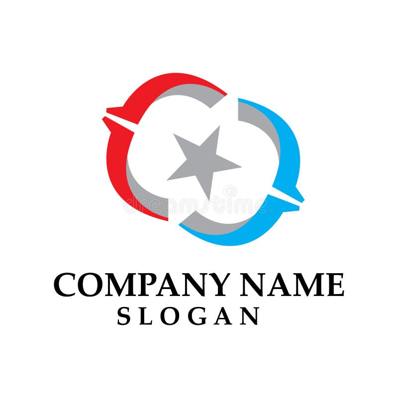 Simple Cool Star Icon Vector Logo Stock Illustration - Illustration of ...