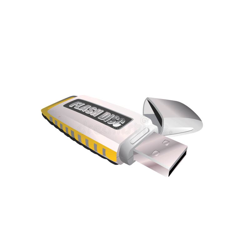 A Simple and Cool USB Symbol Stock Vector - Illustration of flashmemory ...