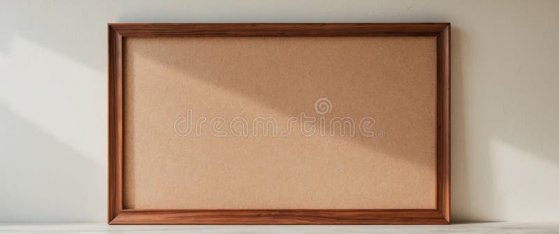 Simple Cork Bulletin Board Framed with a Beautiful Wooden Frame. Stock ...
