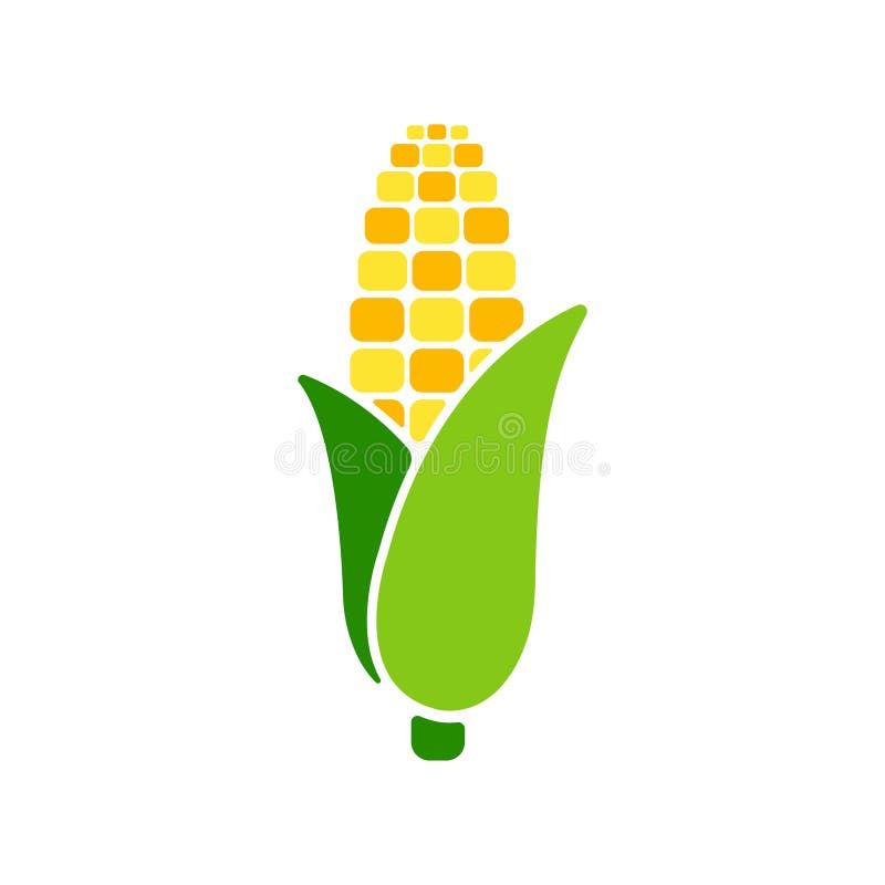 Simple Corn Icon Illustration Stock Vector - Illustration of icon, leaf ...