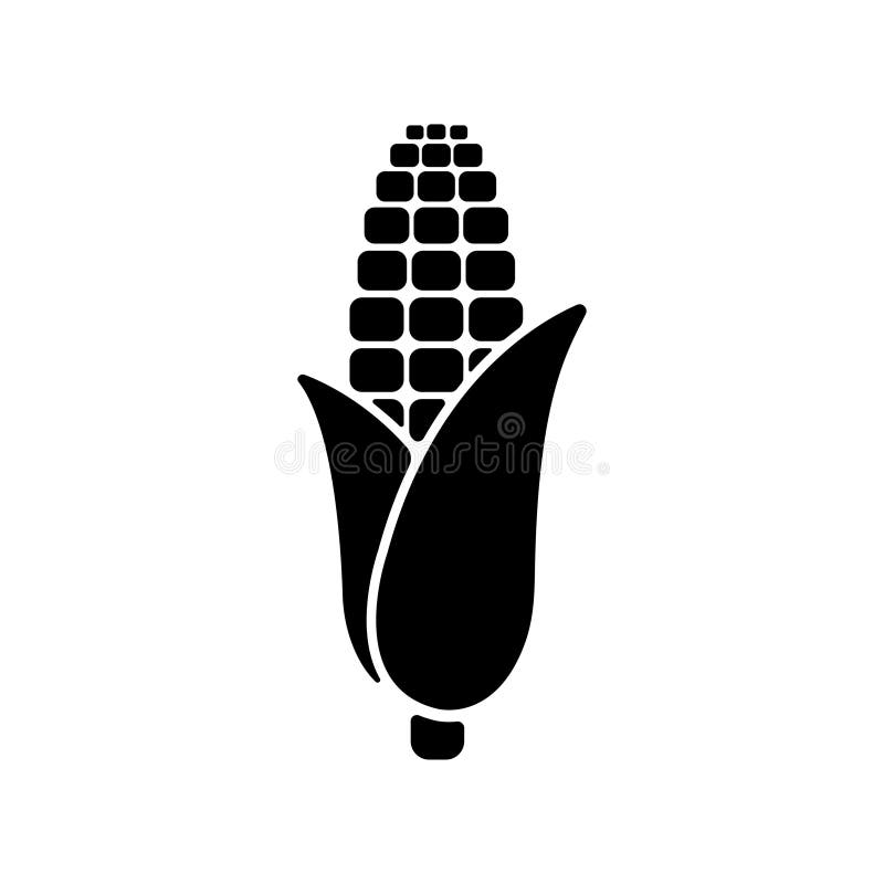 Simple Corn Icon Illustration Stock Vector - Illustration of field ...
