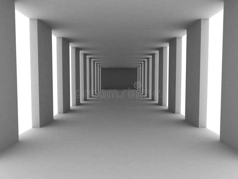 Simple corridor stock illustration. Illustration of tunnel - 3401228