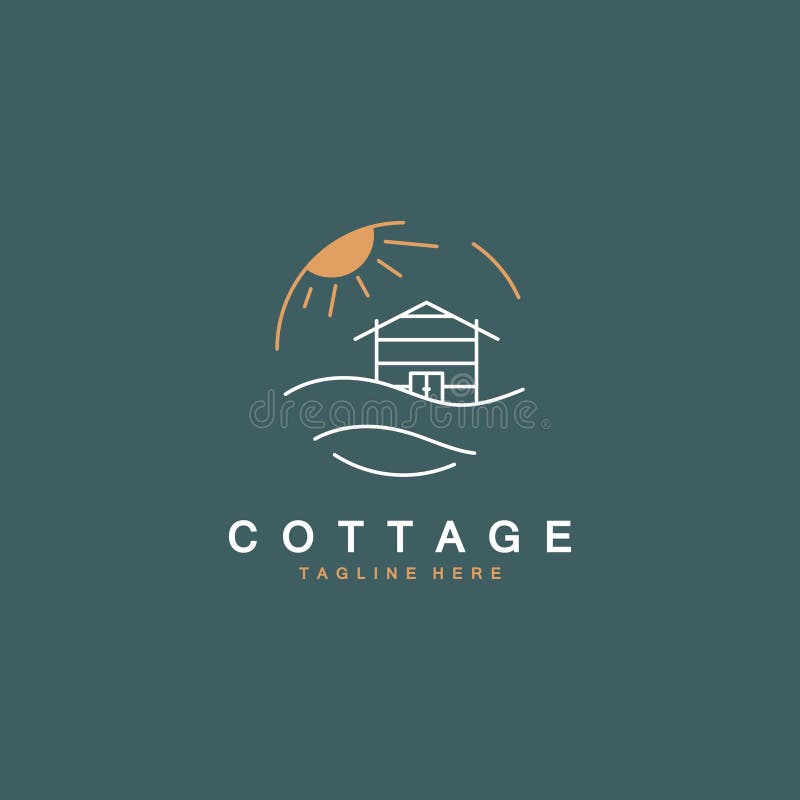 Simple Cottage Logo Icon Vector Stock Vector - Illustration of black ...