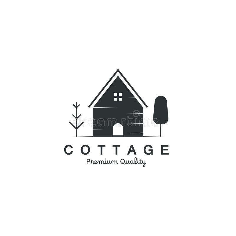 Simple Cottage Logo Icon Vector Stock Vector - Illustration of flat ...