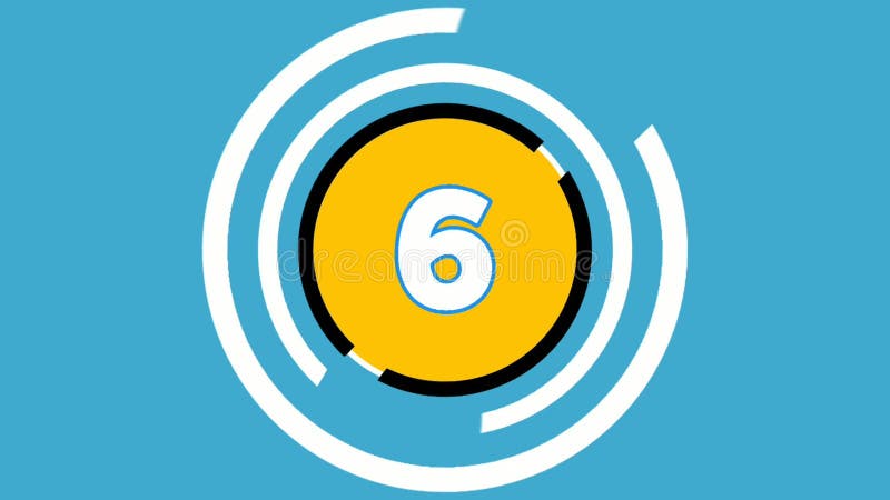 Countdown Animation Number 10 To 1 in Gradient Grey Color Ball on Green ...