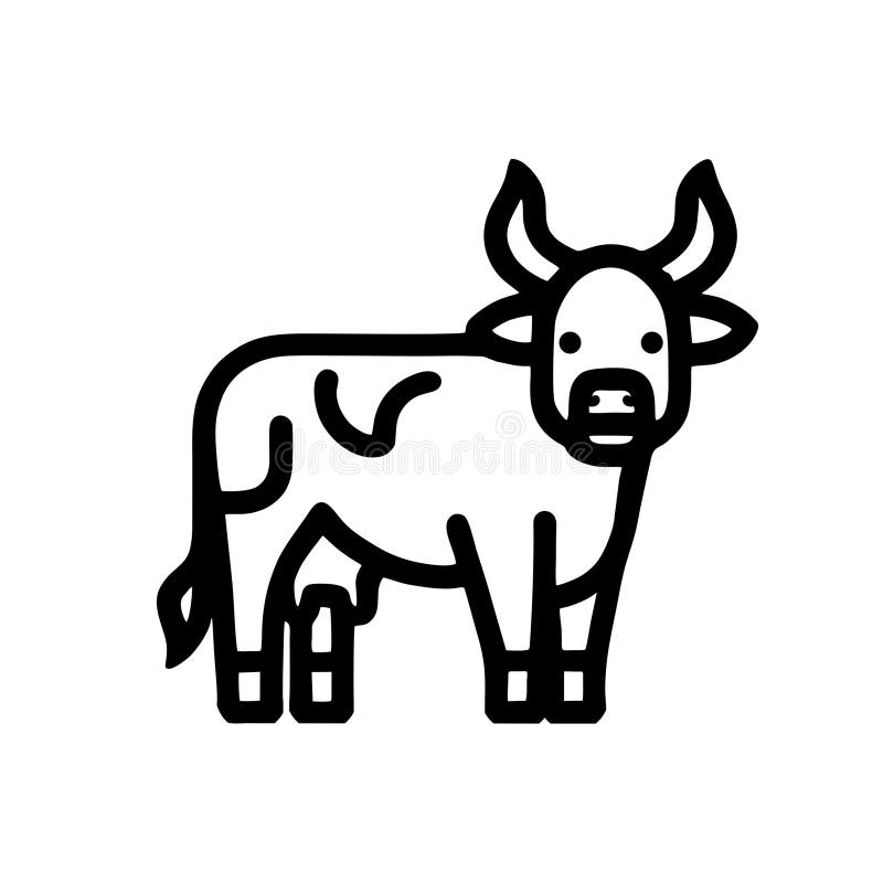 Simple Cow and Bull Vector with Minimalist and Modern Design Stock ...