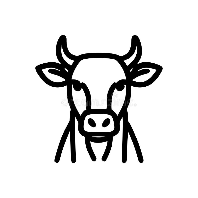 Simple Cow and Bull Vector with Minimalist and Modern Design Stock ...