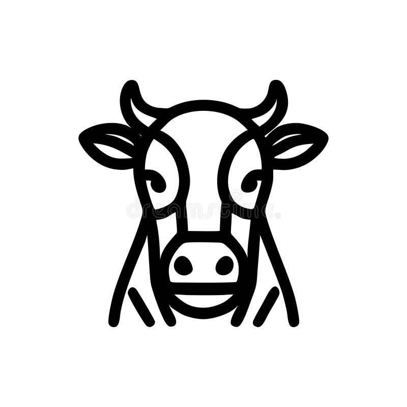 Simple Cow and Bull Vector with Minimalist and Modern Design Stock ...