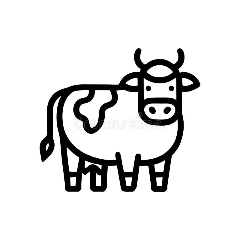Simple Cow and Bull Vector with Minimalist and Modern Design Stock ...