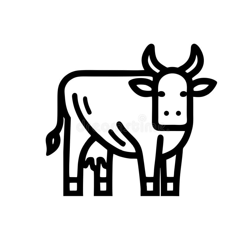 Simple Cow and Bull Vector with Minimalist and Modern Design Stock ...