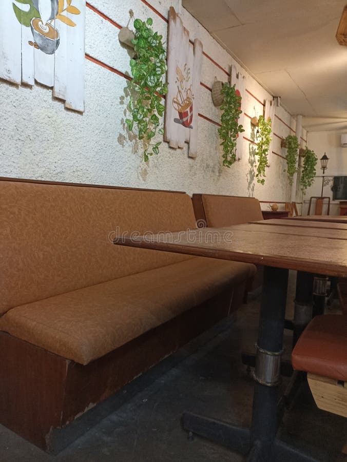 A Simple and Cozy Set Up Cafe in Indonesia Stock Image - Image of ...