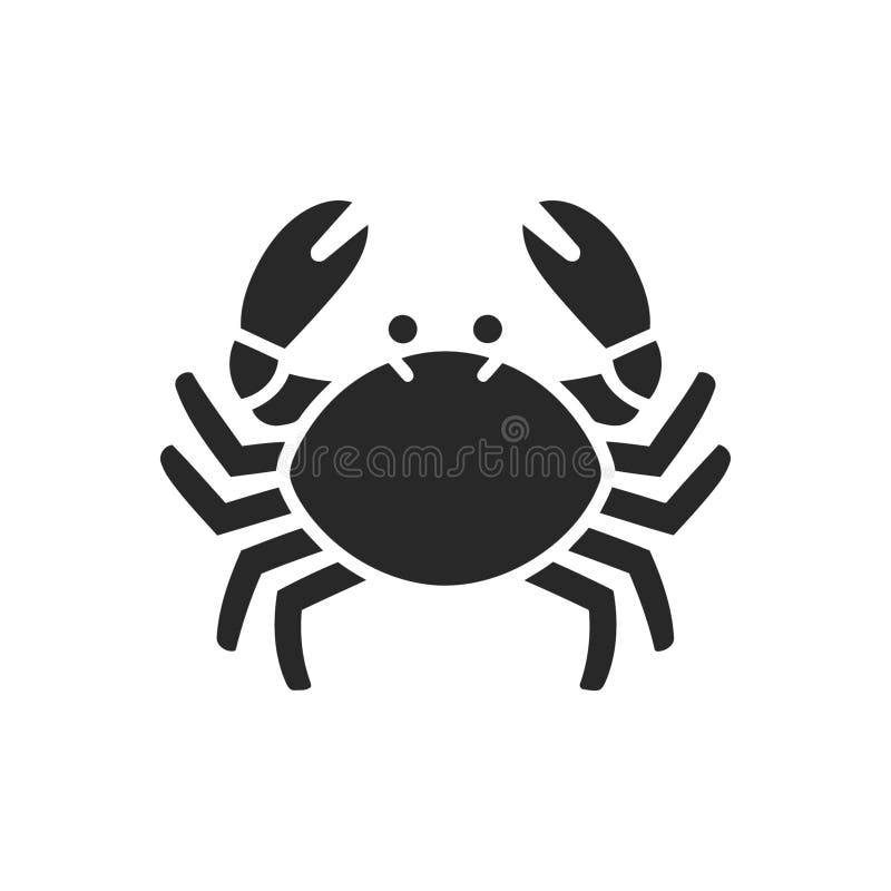 Simple Crab Icon stock vector. Illustration of silhouette - 361759229