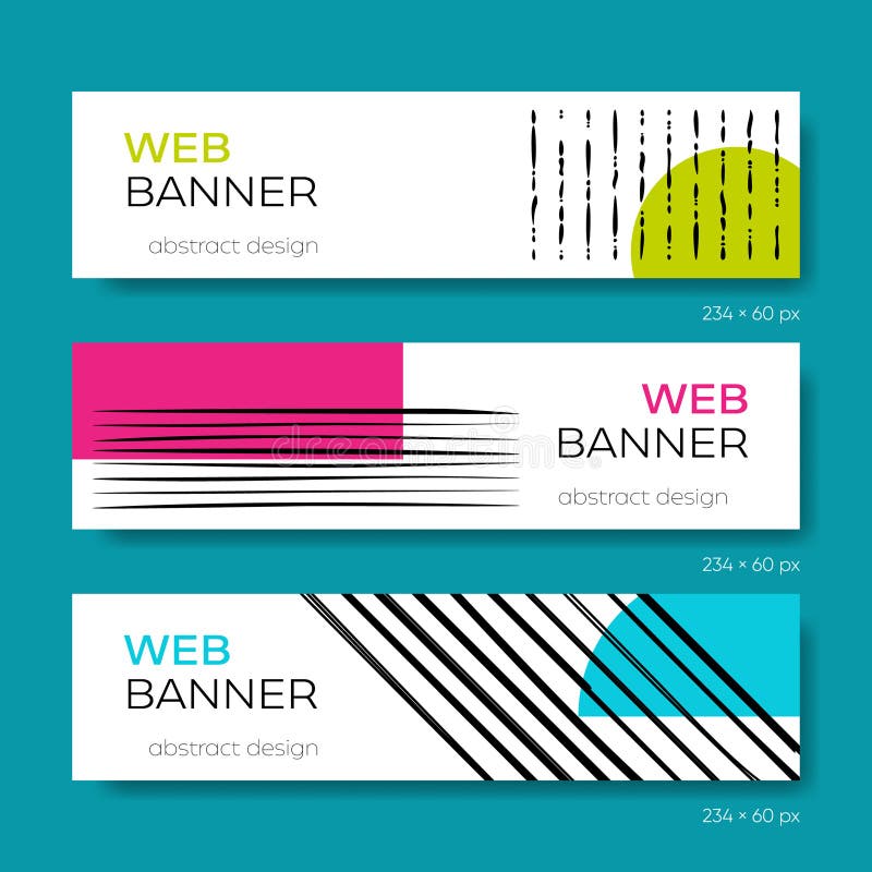 Simple Creative Abstract Design Vector Web Banners Stock Vector - Illustration of commercial ...